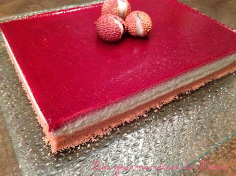 Entremet rose framboise et litchi Les Gourmandises de Némo