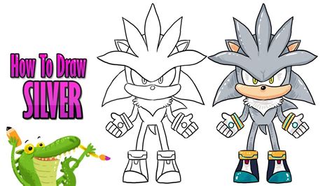 How To Draw Silver The Hedgehog Easy