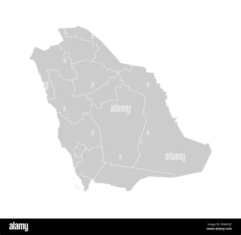 Vector Isolated Illustration Of Simplified Administrative Map Of Saudi