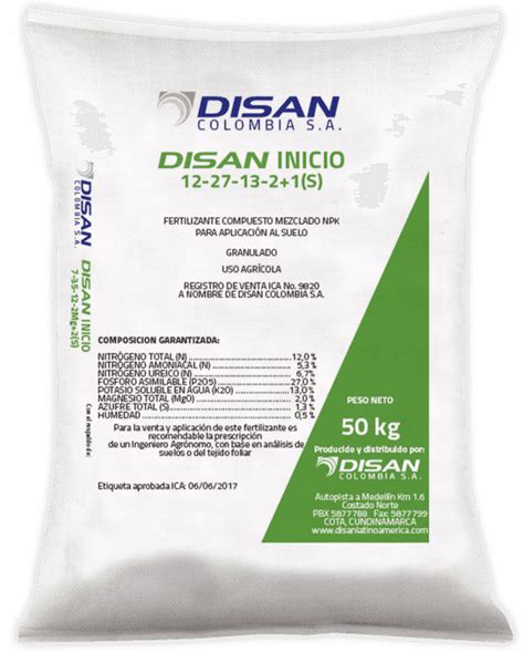 Fertilizante Edáfico Disan Inicio 12 27 13 2 1 Croper