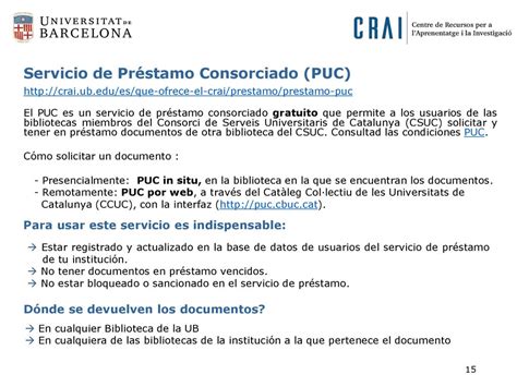 Conocer el CRAI Biblioteca de Biblioteconomía y Documentación ppt