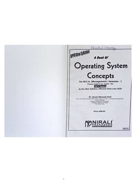 operating system concepts pdf