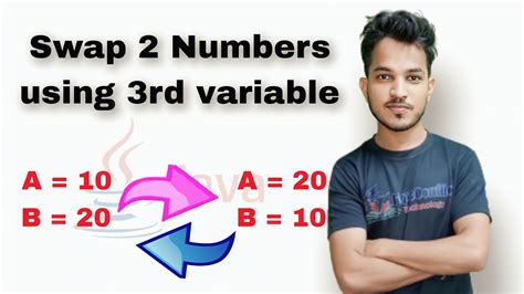 swap 2 numbers using third variable 🔥🤝🏻 java easy swap program youtube