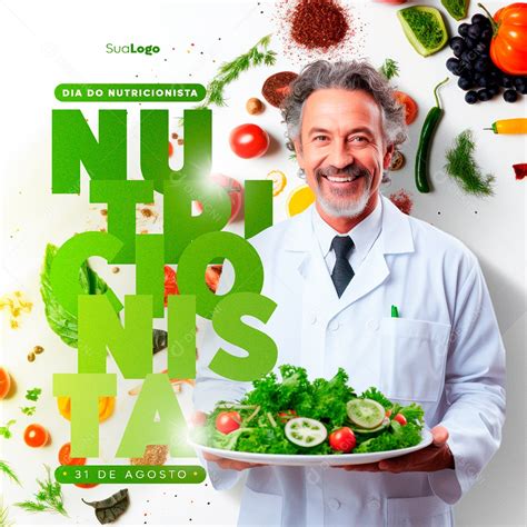 Dia do Nutricionista 31 de Agosto Social Media PSD Editável download