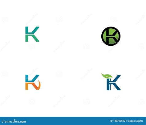 Projeto E Vetor Do Logotipo Da Letra K De K Ilustração do Vetor