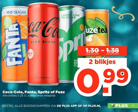 Coca Cola Fanta Sprite Of Fuze Aanbieding Bij Plus