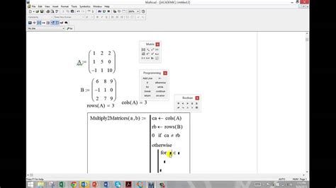 programming in mathcad youtube