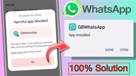 Gb Whatsapp Harmful App Blocked Problem YouTube