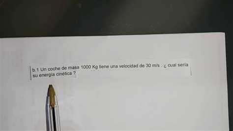 Ejercicio de Energía Cinética YouTube