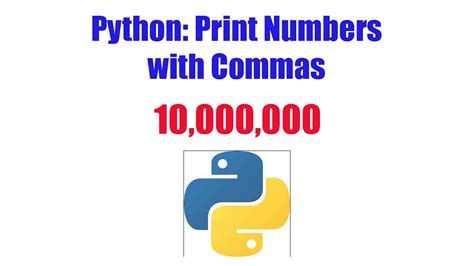 python print numbers with commas youtube