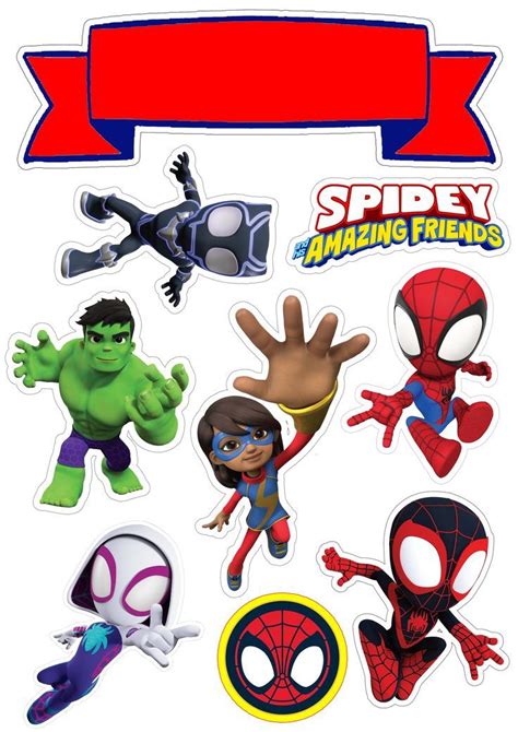 Topo De Bolo Spidey And Amazing Friends Imprimibles Spiderman Cumple
