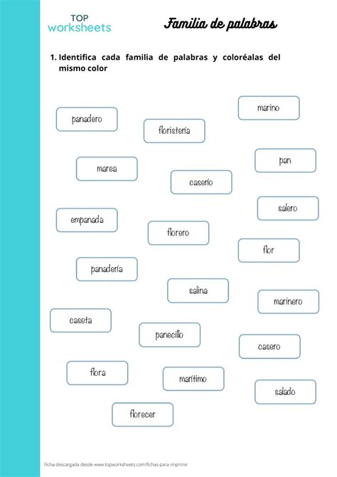 Fichas Para Imprimir De Familia De Palabras Topworksheets My Xxx Hot