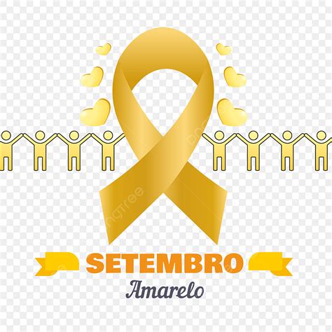 Conceito Setembro Amarelo Vetor Premium Fita Amarela PNG