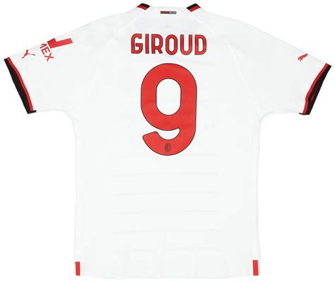 2022 23 AC Milan Authentic Away Shirt Giroud 9