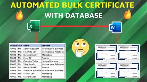 Excel Data To Word Create Bulk Certificates With Automation YouTube