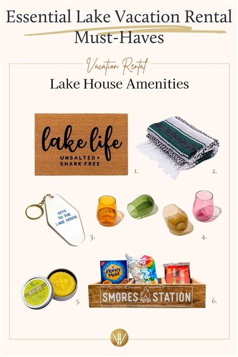 The Lake House Amenities List Is Shown In This Graphic Above It S