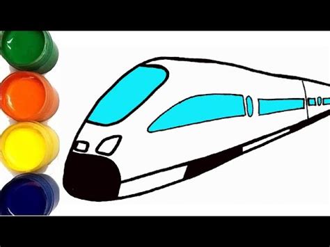 How to draw a modern train Cómo dibujar un tren moderno Сурет салу