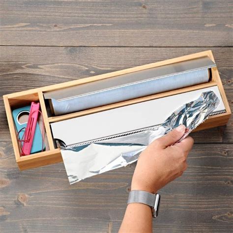 Dyspenser do folii aluminiowej i spożywczej drewniany Kesper Domogo pl