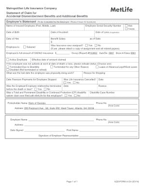 Fillable Online Doas Ga Statement Of Claim For Fax Email Print PdfFiller