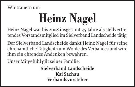 Heinz Nagel Gedenken Norddeutsche Rundschau