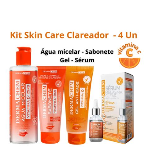 Kit Clareador Facial Vitamina C Para Peles Machans Ou Melasma