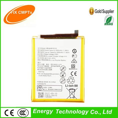 Original HB366481ECW Rechargeable Li Ion Phone Battery For Huawei P9