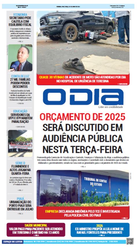 Confira os principais destaques do Jornal O Dia desta terça feira 25
