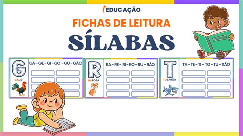 Fichas de leitura sílabas simples Para baixar e Imprimir