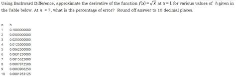 solved using forward difference approximate the derivative