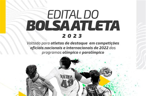 As inscrições para o edital do Bolsa Atleta 2023 estão abertas até 17