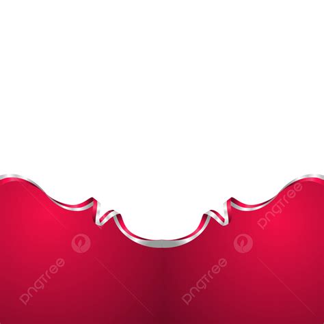 Hd Red And White Frame With Indonesian Flag Ribbon Vector Red And
