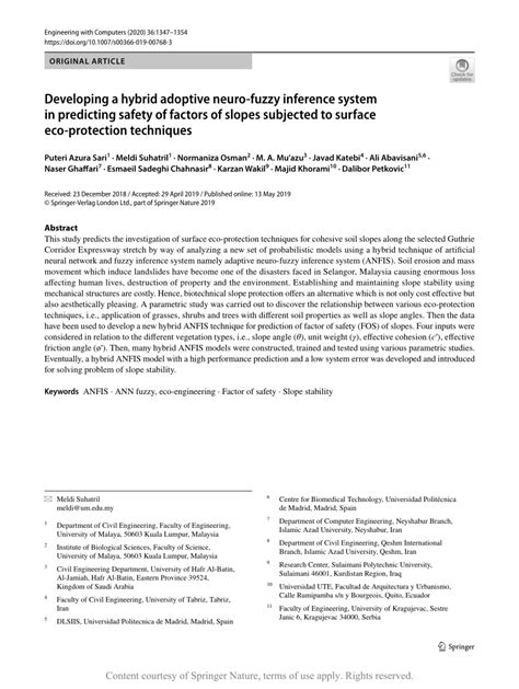 developing a hybrid adoptive neuro fuzzy inference system in predicting safety of factors of