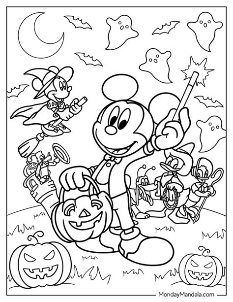 Disney Halloween Coloring Pages Free Pdf Printables