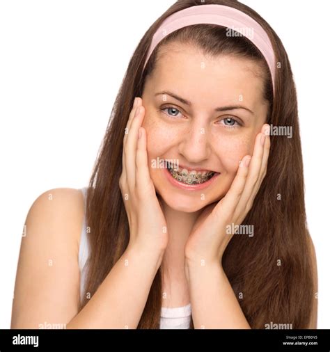 Teen Girl With Braces Banque De Photographies Et Dimages à Haute Résolution Alamy