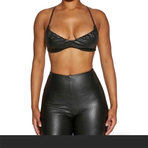 Naked Wardrobe Intimates Sleepwear Naked Wardrobe Black Faux