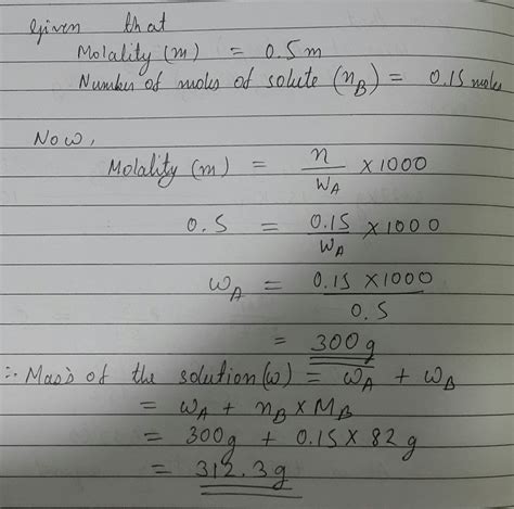 What Will Be The Mass Of A 0 500 M Solution Of Sodium Acetate In Water