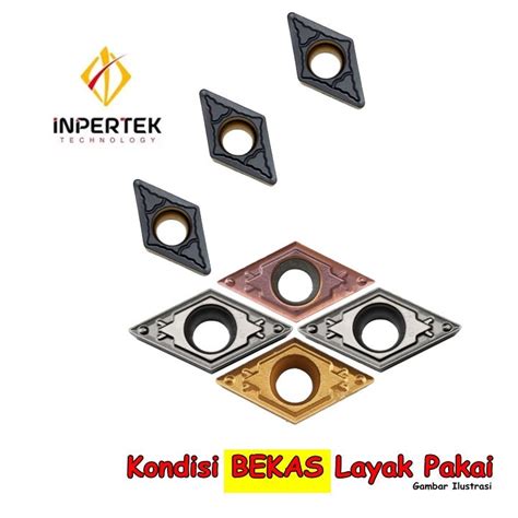 Jual Insert DCMT 11 T3 BEKAS Mata Bubut DCMT 11 Pisau Bubut Chip Bubut