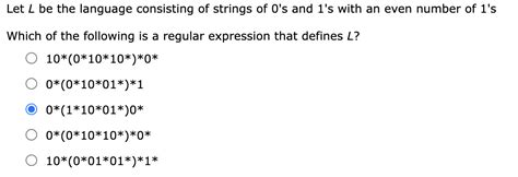 solved let l be the language consisting of strings of o s