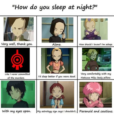 Code Lyoko Alignment Chart Codigo Lyoko Codigos