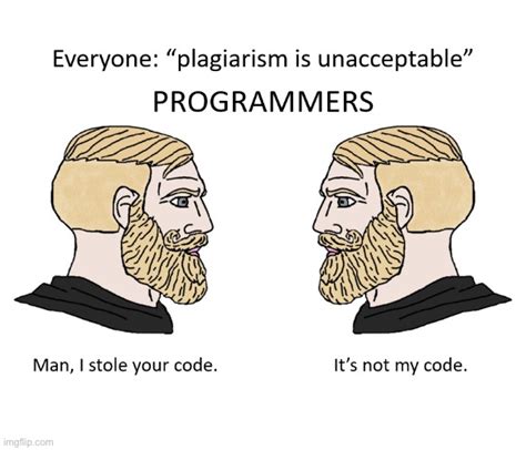 Image Tagged In Chad Memes Funny Programming Repost Plagiarism Imgflip