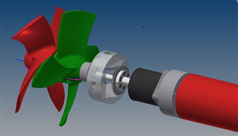 Contra Rotating Propeller Propulsion System Motor Gears FOIL Zone
