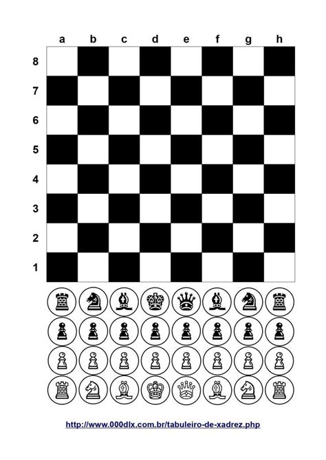 Tabuleiro De Xadrez Para Imprimir A Pe As Redondas Tabuleiro De