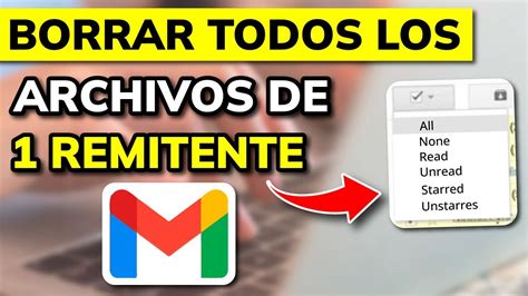 Cómo BORRAR todos los CORREOS de UN MISMO REMITENTE en GMAIL fácil