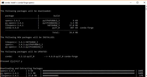 python how to install opencv package with anaconda