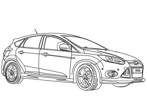 Coloriage Voiture Ford télécharger et imprimer gratuit sur