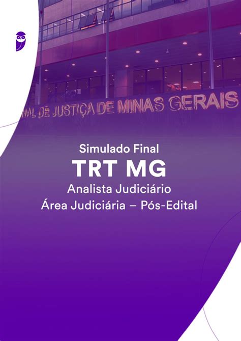 Trt Mg Analista Judiciario Area Judiciaria Pos Edital 15 1 Simulado