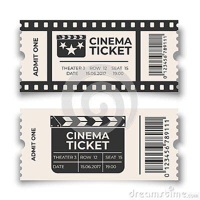 Two Movie Tickets With The Words Cinema Ticket On Them One Is Black