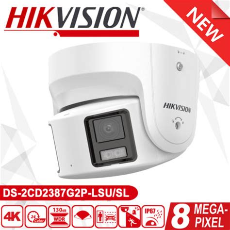 Hikvision 4K 8MP Panoramic ColorVu DS 2CD2387G2P LSU SL IP Camera 180