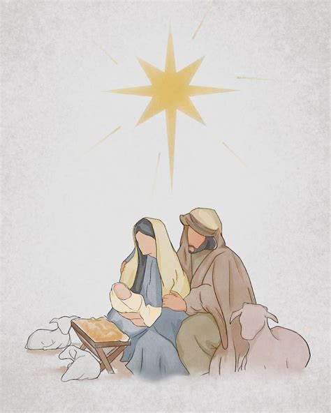 A Nativity Scene With The Birth Of Jesus
