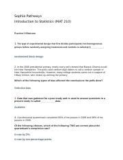 MAT 201 Unit 1 Practice Milestone Docx Sophia Pathways Introduction